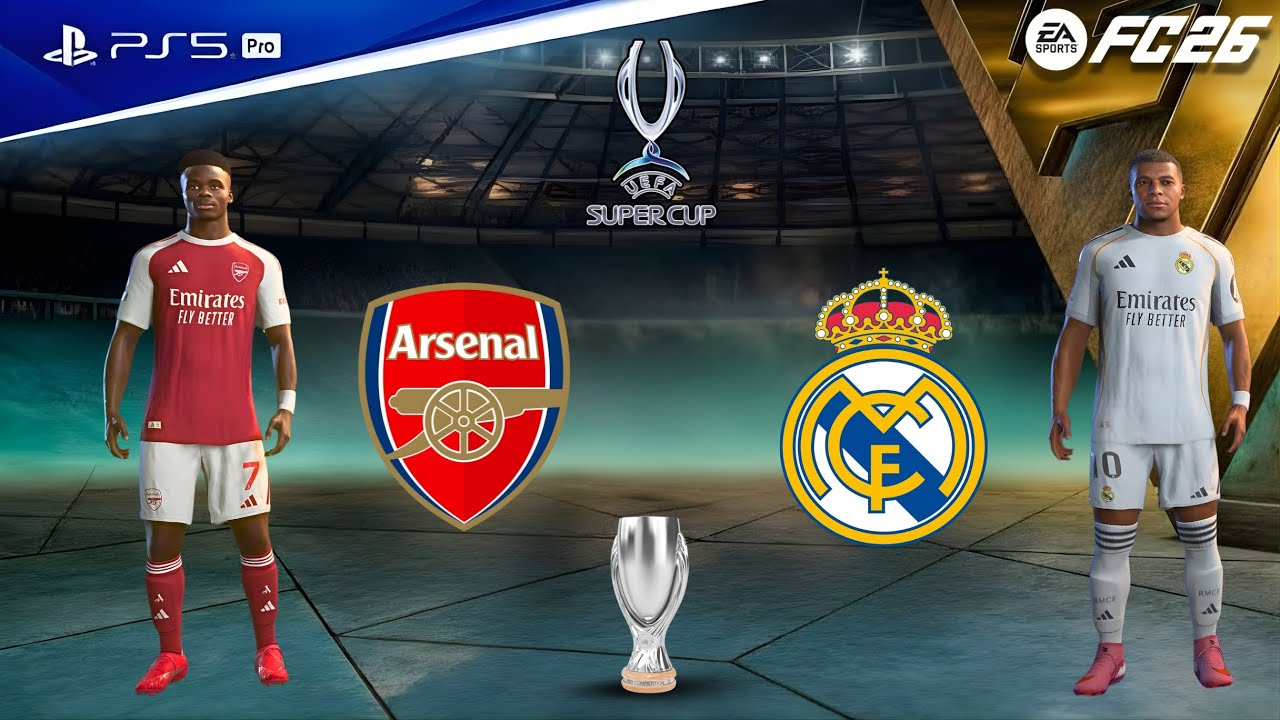FC 26 - Real Madrid vs Arsenal | UEFA Super Cup Final | Declan Rice vs ...