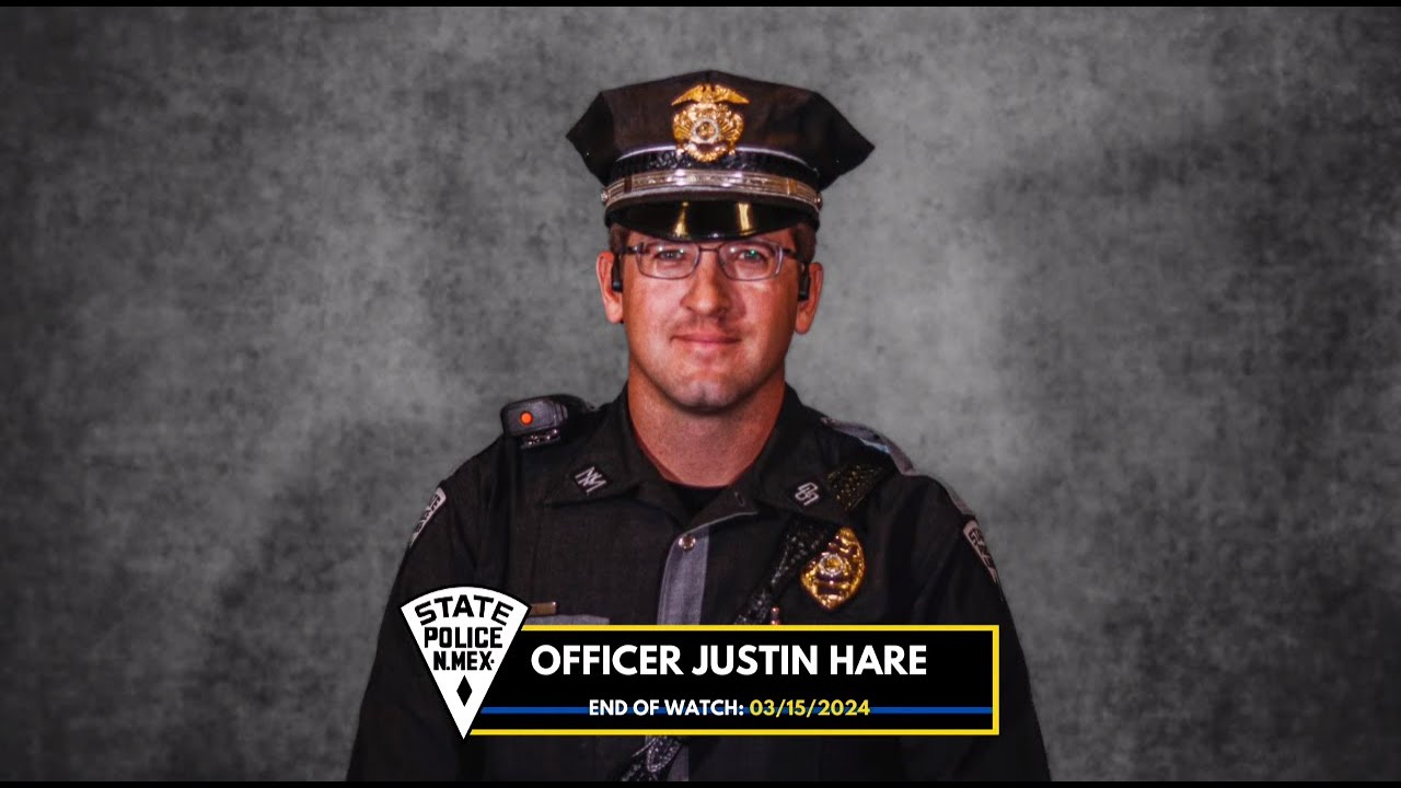 Funeral for fallen New Mexico State Police Officer Justin Hare - YouTube
