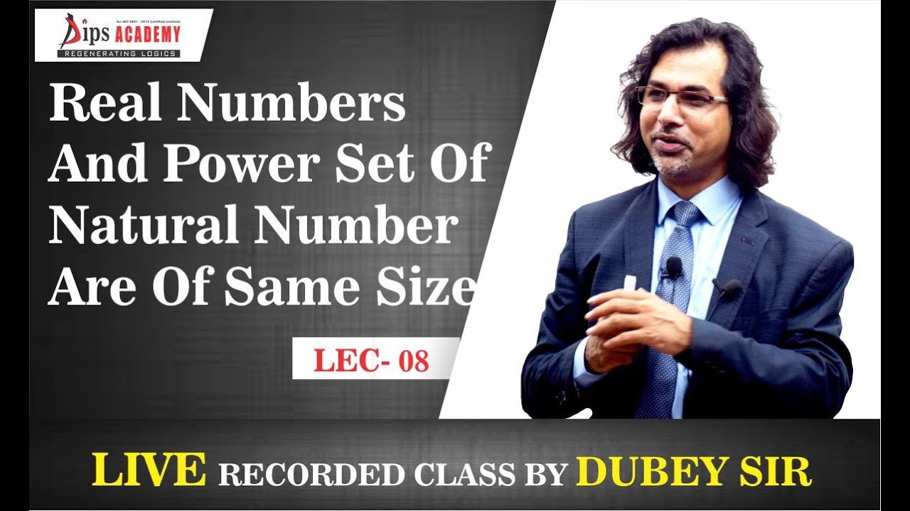 REAL NUMBER AND POWER SET OF NATURAL NUMBERS ARE OF SAME SIZE - YouTube