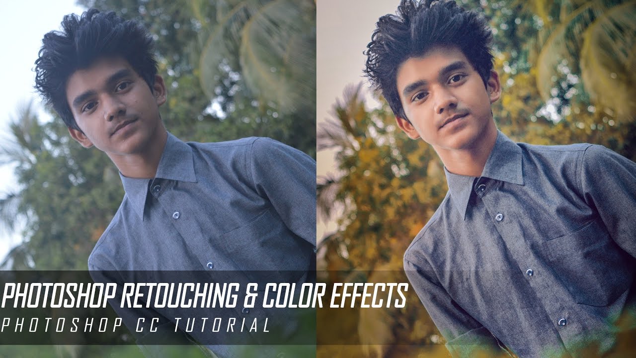 Photoshop Retouching & Color Effects - Photoshop CC Tutorial - YouTube