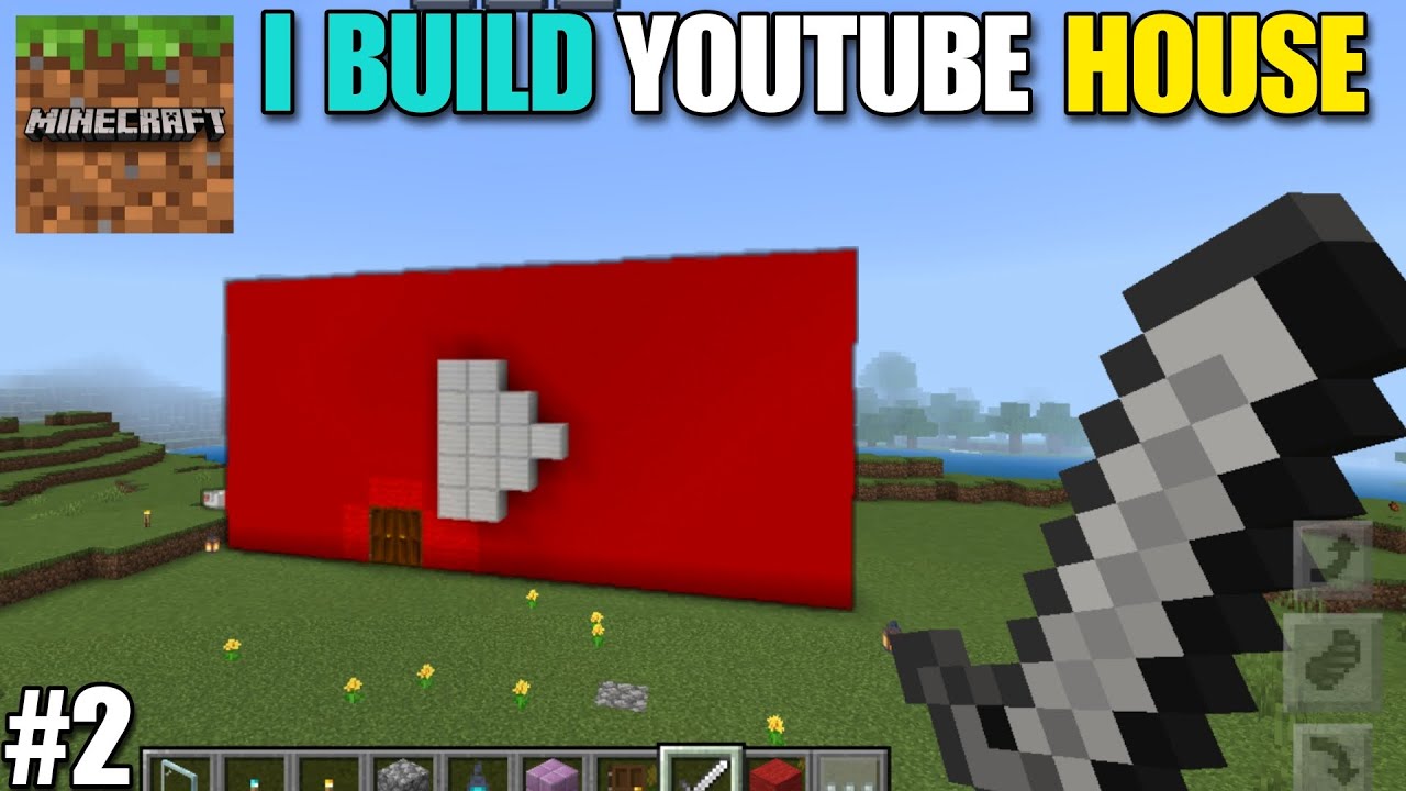 I Build Big Youtube House In Minecraft Youtube
