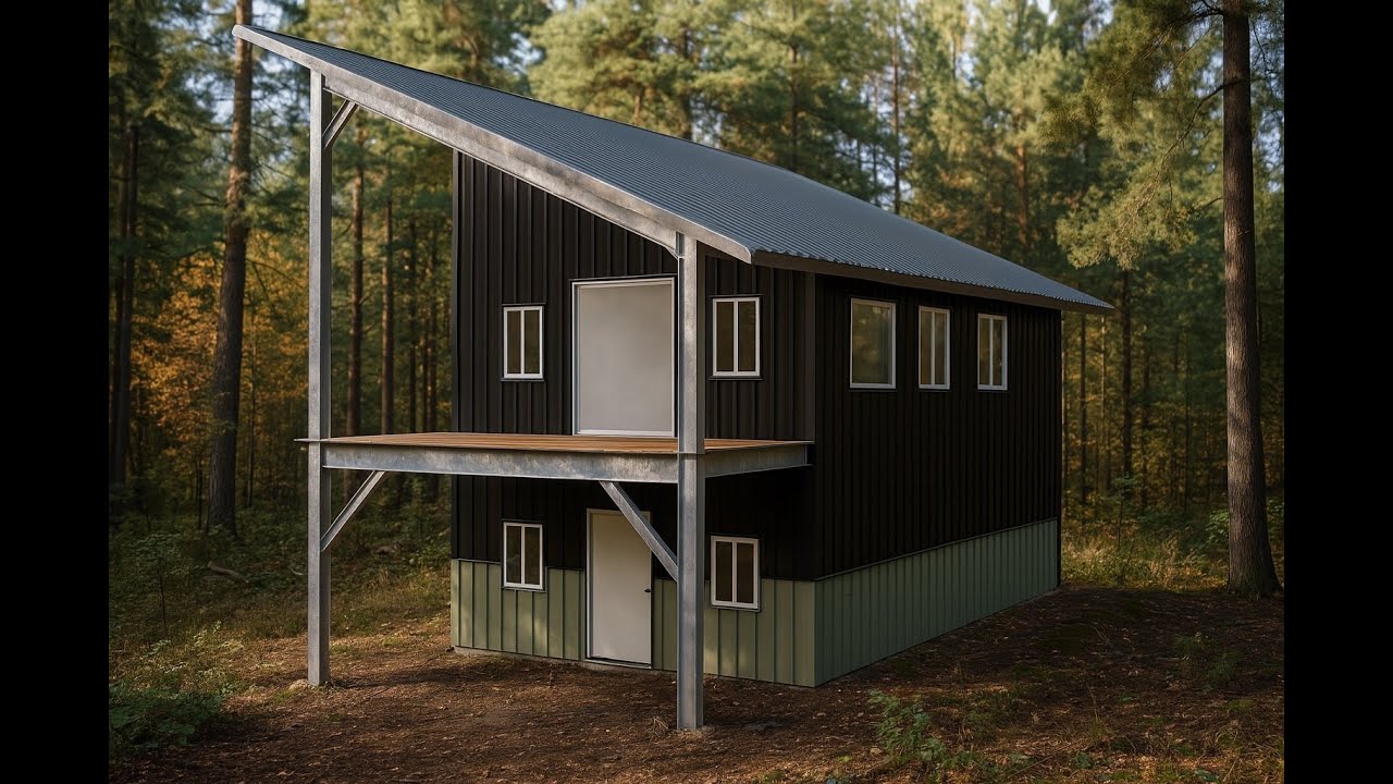Discover Your Dream Cabin: 18x40 Single-Slope Tall Mezzanine Kit! - YouTube