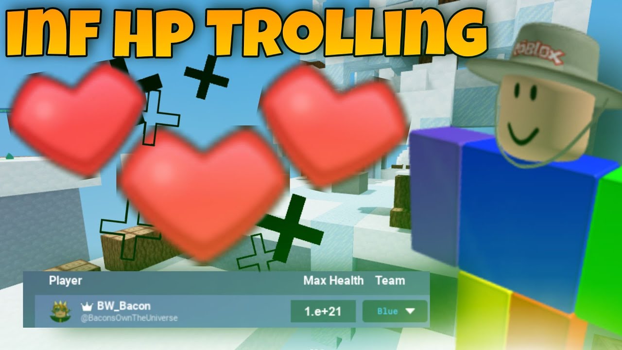 Trolling Bald_Zane with infinite health on Roblox Bedwars - YouTube
