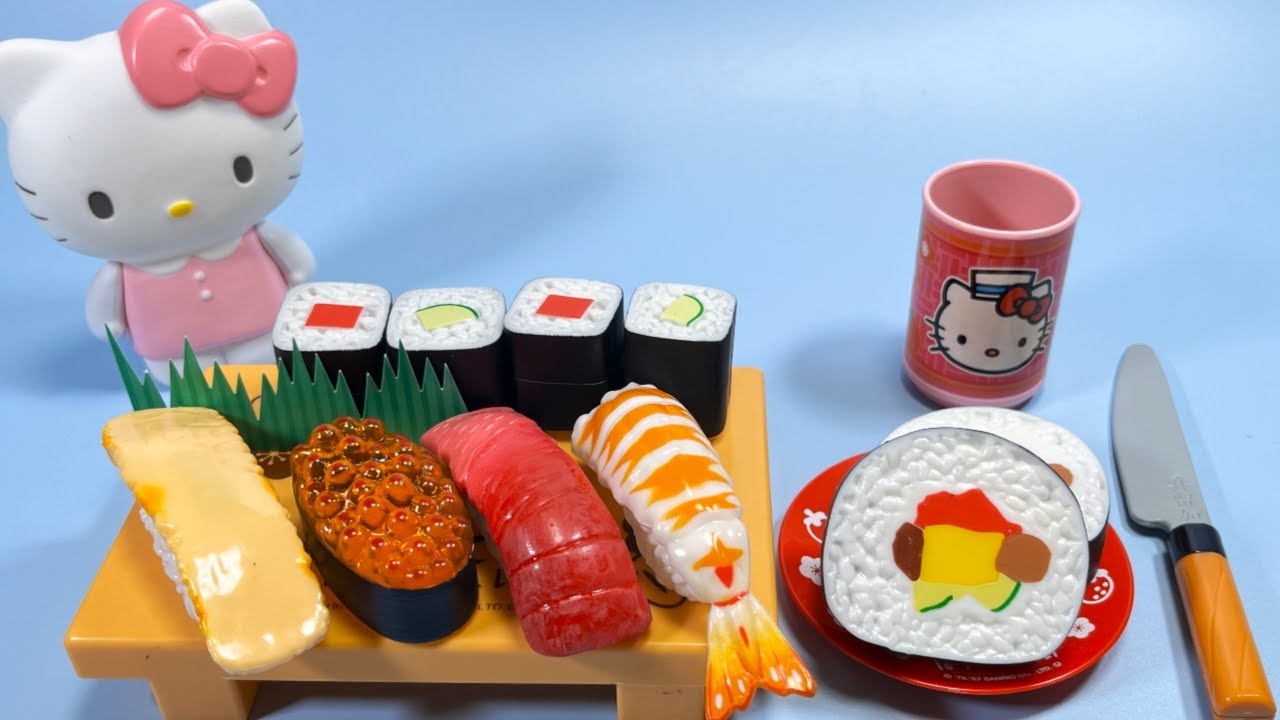 8 Minutes Satisfying with Unboxing Hello Kitty Cute Sushi Shop | ASMR ...