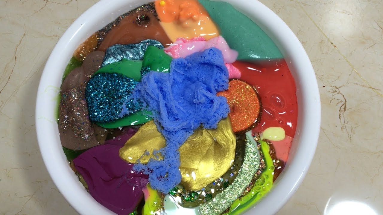 MIXING ALL MY SLIME !! SLIME SMOOTHIE SATISFYING VIDEOS ! #23 - YouTube