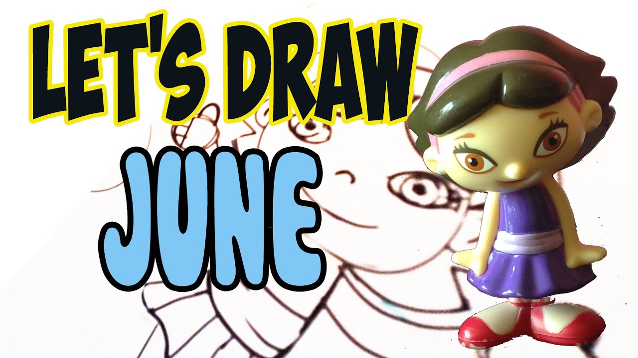 Drawing June from The Little Einsteins! (Basic shapes and lines) - YouTube