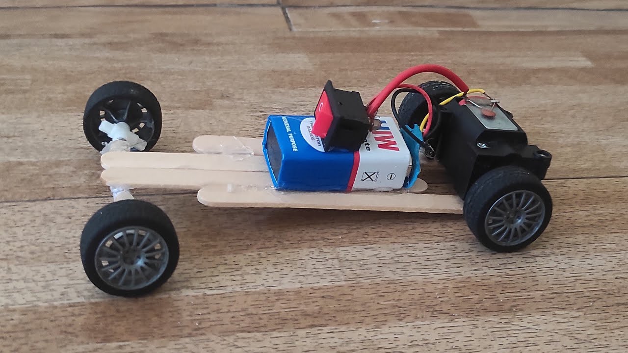 How to make a car with ice cream sticks and dc motor. # ...