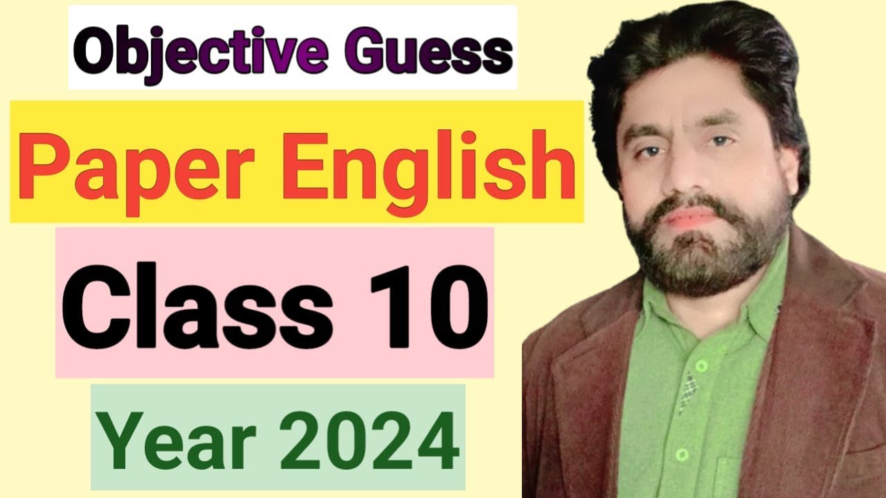 10th Class English Objective Guess || Annual Paper 2024 || All Board of ...