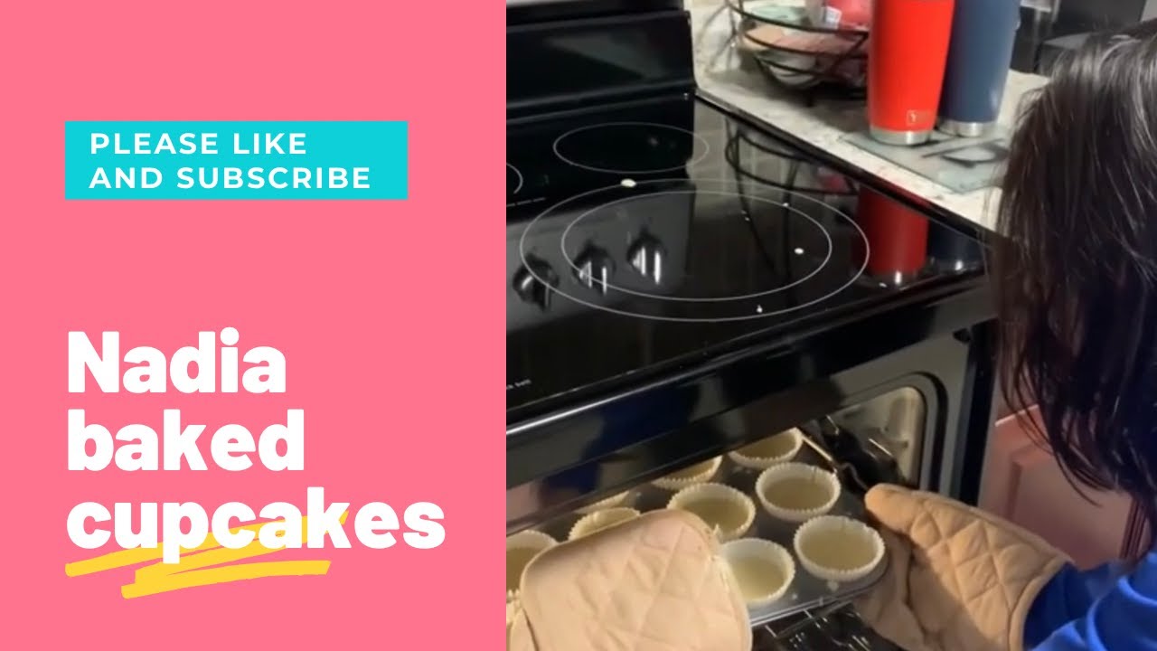 Nadia baked cupcakes for the first time. ️ #kidscookwithme ...