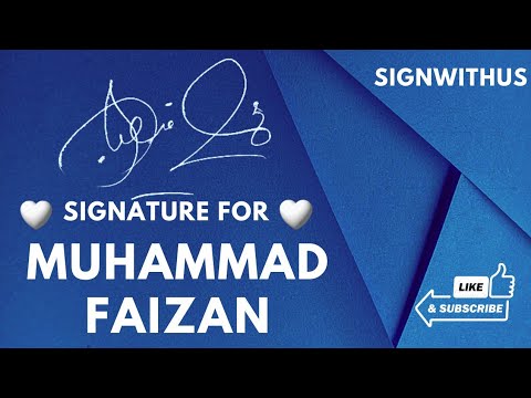 Faizan Name Signature | Signature Style of My Name | Signature for ...