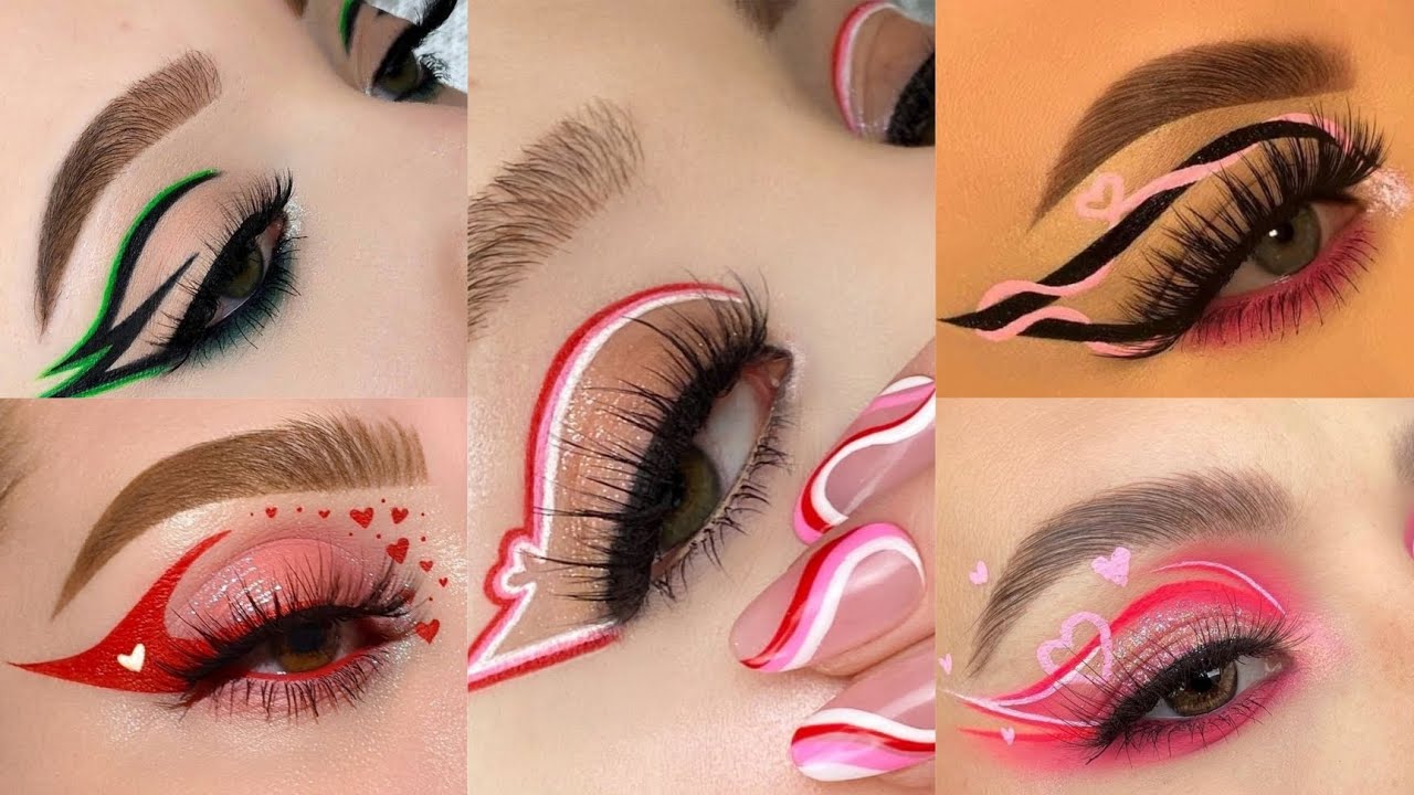 Unique eyeliner makeup tutorials for girls ♥️ different colour eyeliner ...