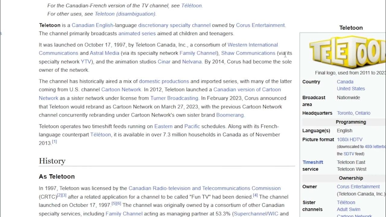 teletoon shut down march 27 2023 wow - YouTube