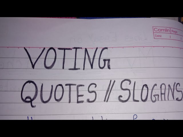 Indian Voting Slogans