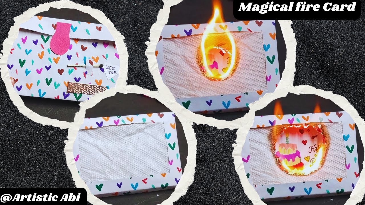 How to Make Magical Fire Card 🔥| Magical Card for Birthday | DIY ...
