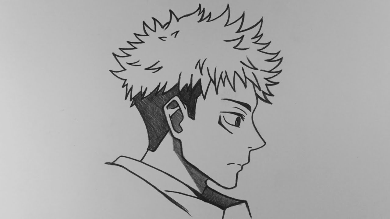 Easy Anime Drawing || How to draw ITADORI YUUJI Easy step by step - YouTube