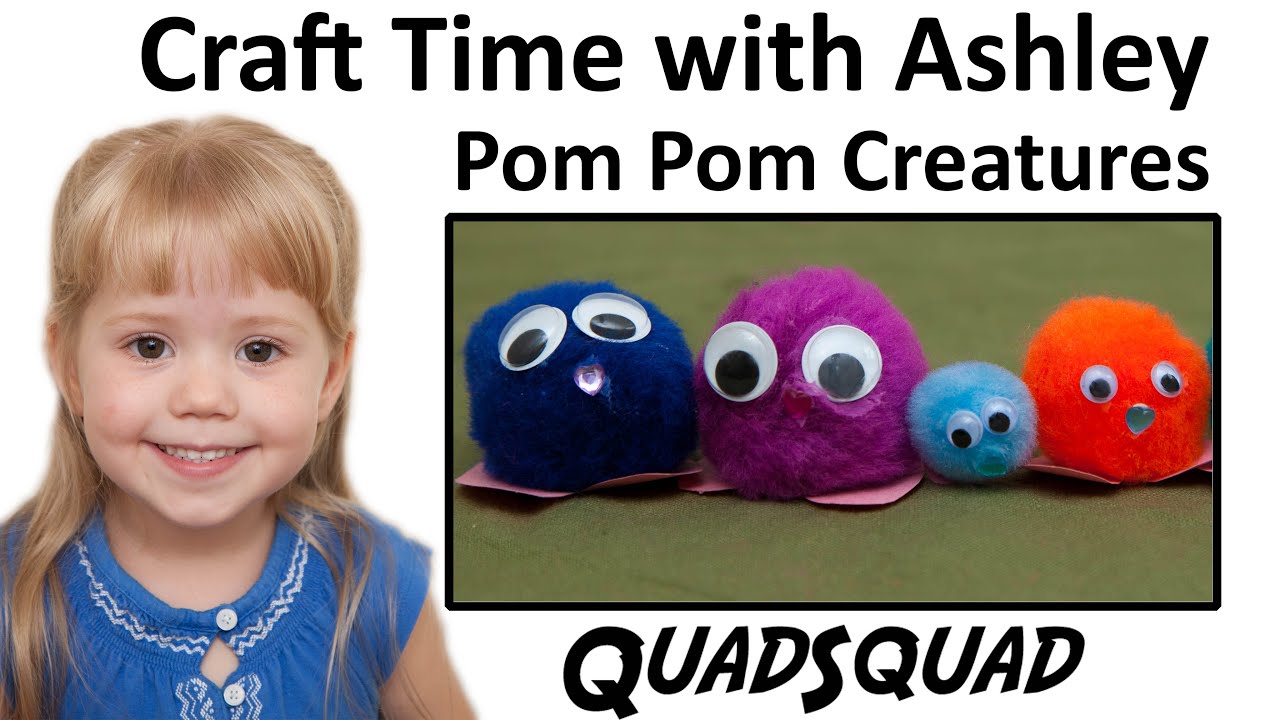 Pom Pom Creatures - Craft Time with Ashley - YouTube