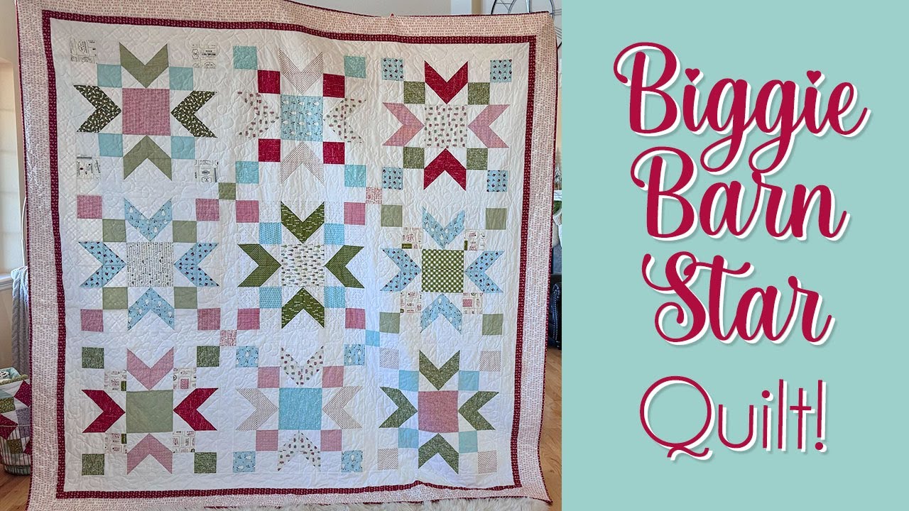 ⭐️ Biggie Barn Star Quilt and Cross Stitch Pattern! - YouTube
