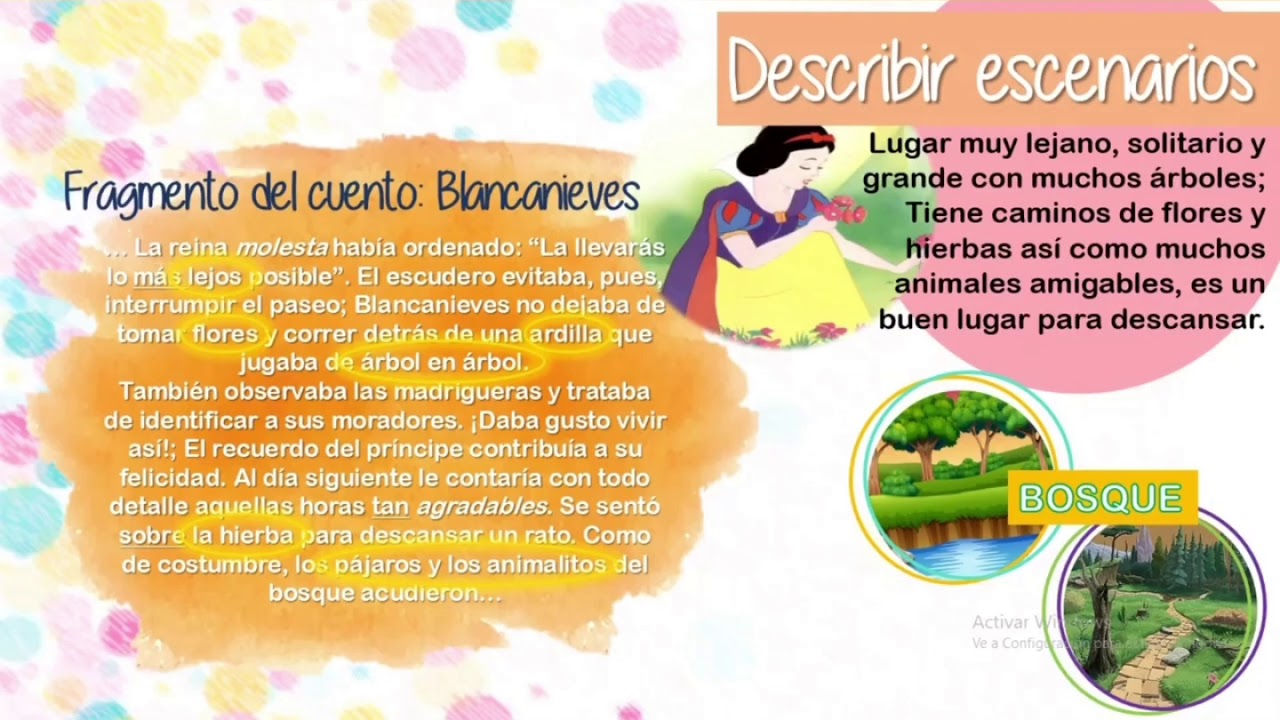 Describir escenarios en el cuento. Miss Paola 👩🏻‍🏫🍎 - YouTube
