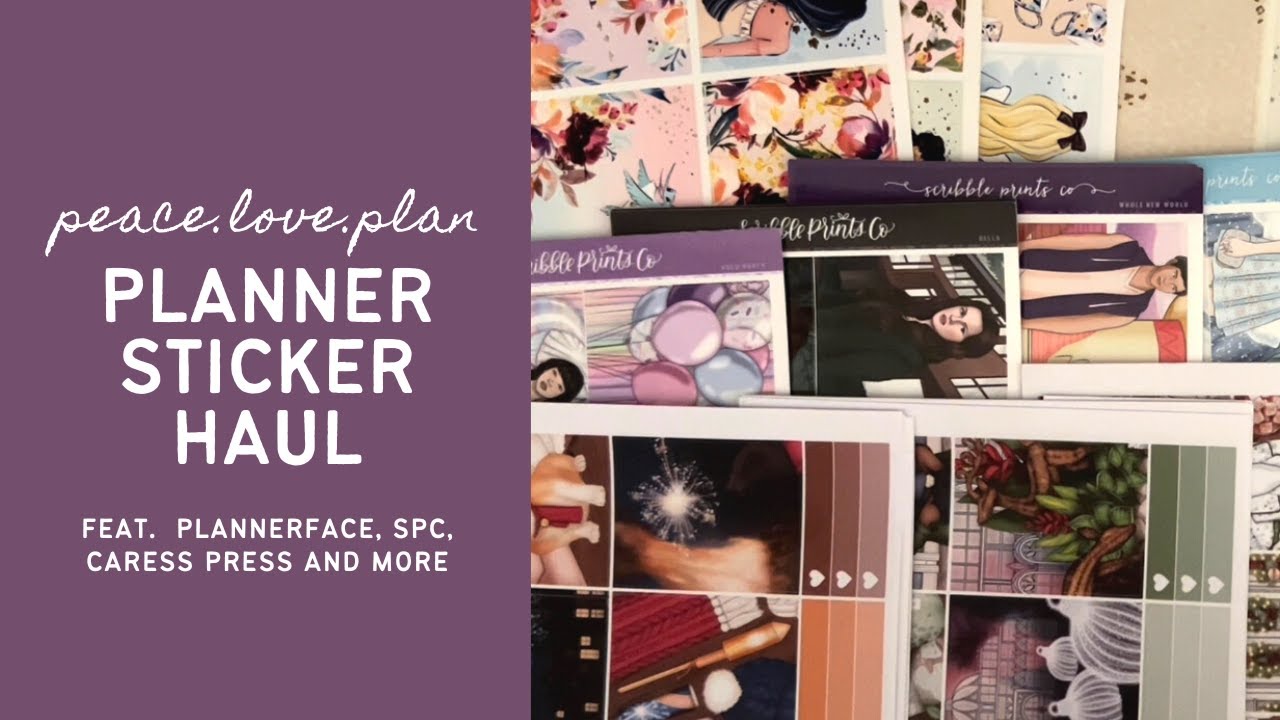 PLANNER STICKER HAUL | feat. Plannerface #ad, Scribble Prints Co ...
