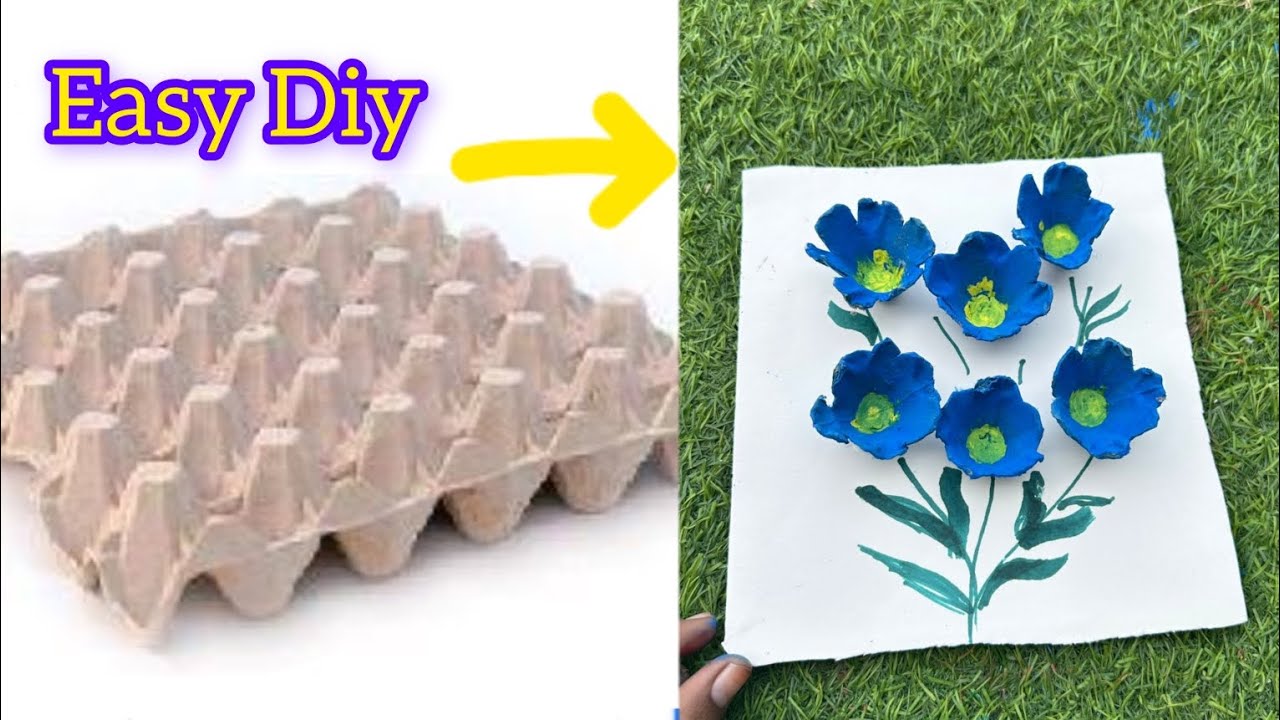 EASY DIY CRAFT FROM WASTE EGG TRAY |How To Make An Egg Tray Wall ...