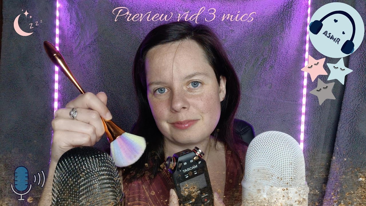 ASMR | Preview video with 3 mics 🎙️🎙️🎙️ - YouTube