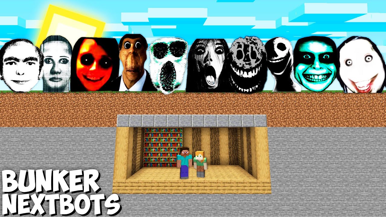 SURVIVAL BUNKER WITH JEFF THE KILLER AND SCARY NEXTBOTS in Minecraft ...