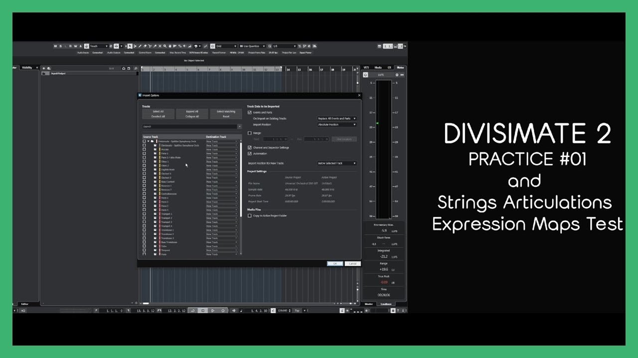 DIVISIMATE 2 I PRACTICE #01 I SPITFIRE SYMPHONIC STRINGS I 큐베이스 익스프레션 맵 활용 테스트 - YouTube