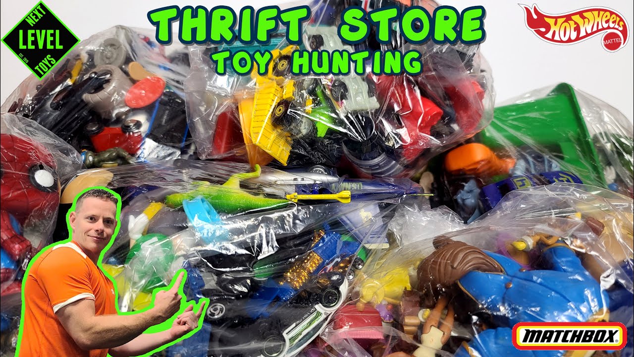 TOY HUNTING AT A THRIFT STORE [HOT WHEELS - FIGURES] & MORE - YouTube