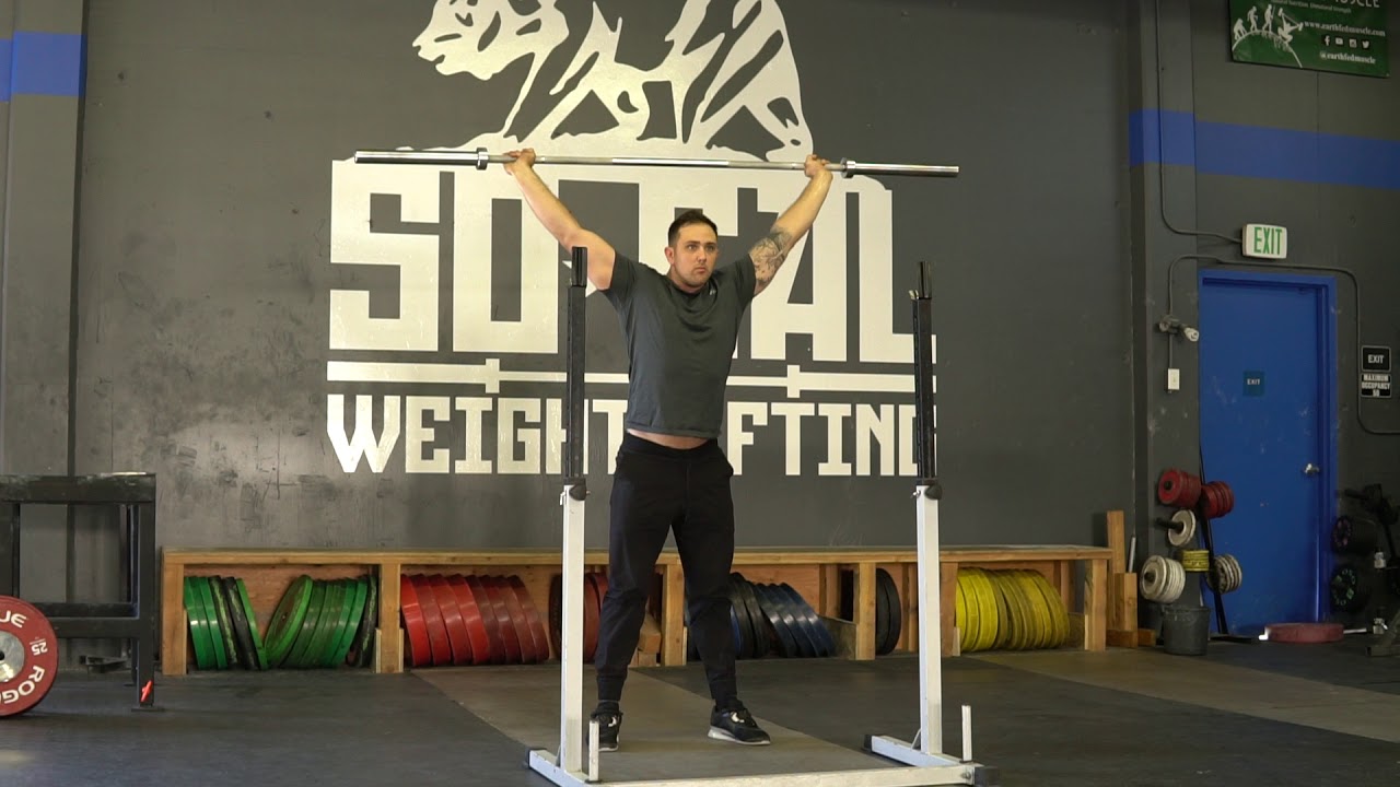 Snatch Grip Push Press - SoCal Weightlifting - YouTube
