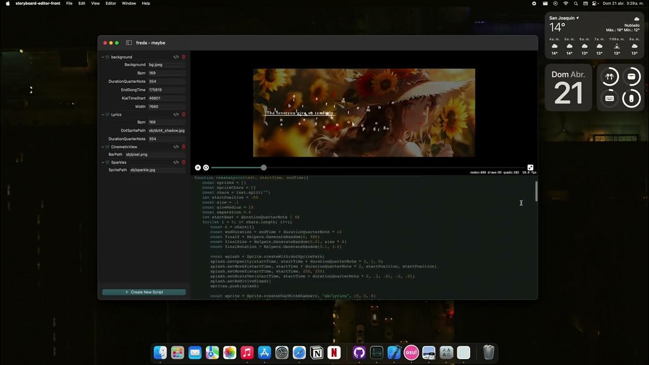 SwityEditor Alpha | Progress with osu! storyboard editor (SwiftUI, SpriteKit, JavaScriptCore ...