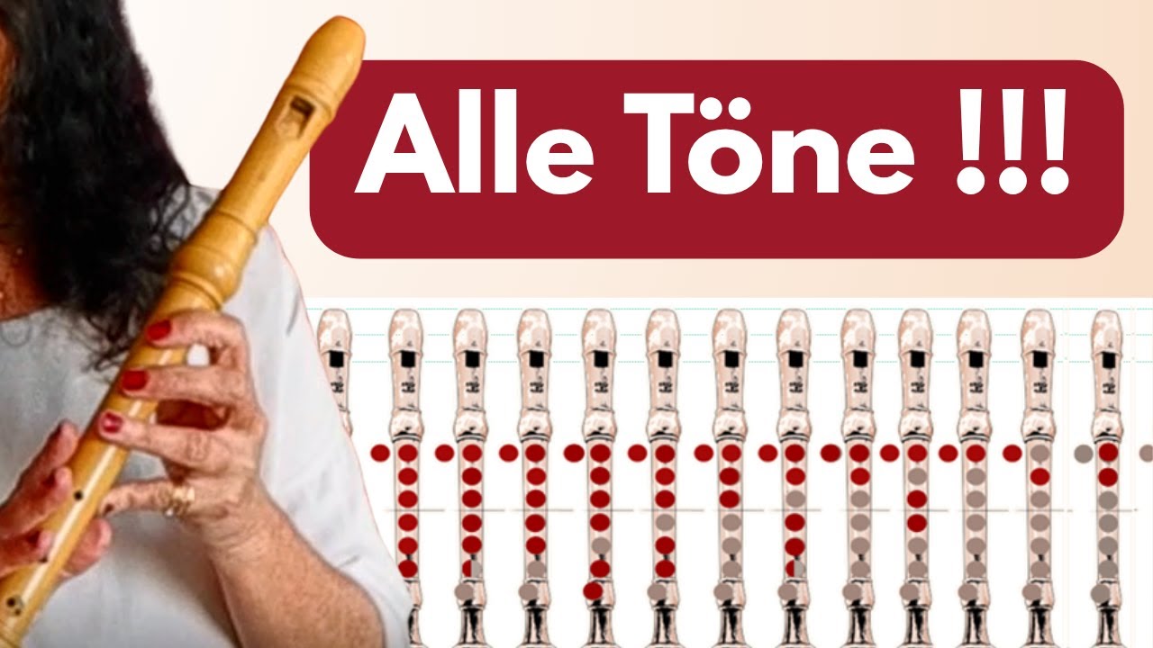 Wie gehen die Griffe auf der Altblockflöte? - YouTube