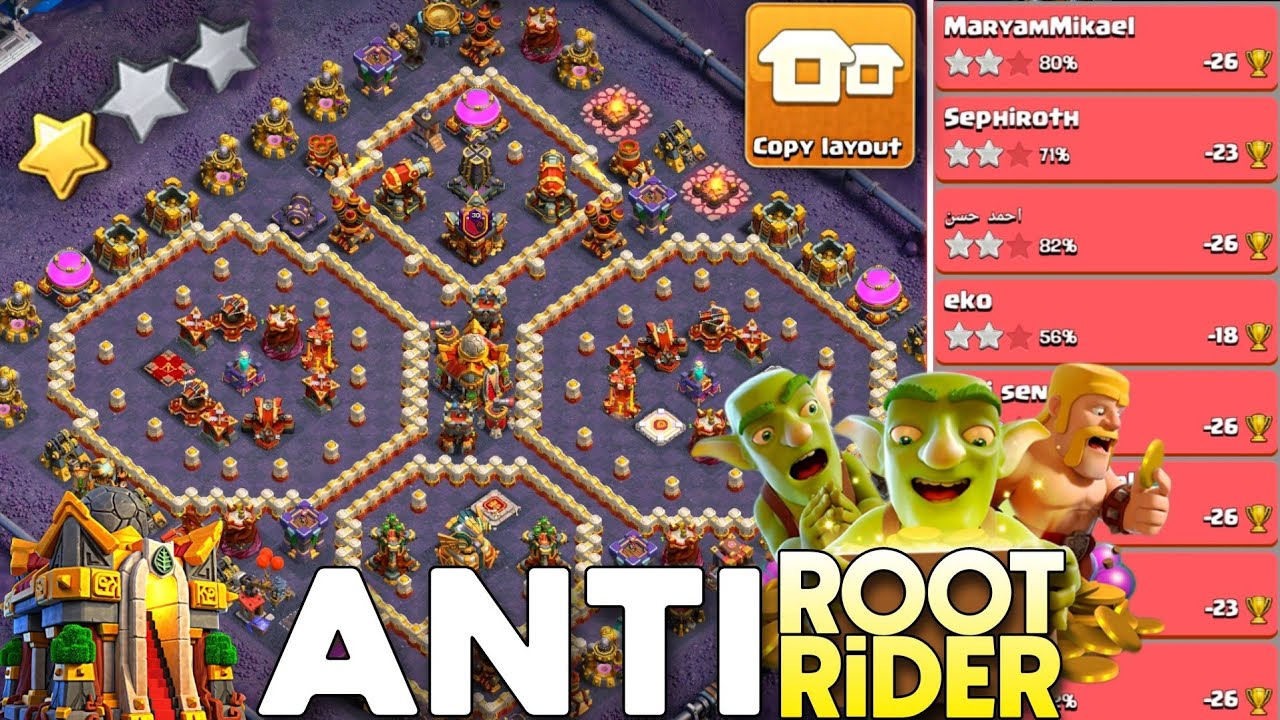 WITH REPLAY PROOF TH16 ANTI ROOT RIDER TH16 BASE LINK TH16 WAR BASES ...