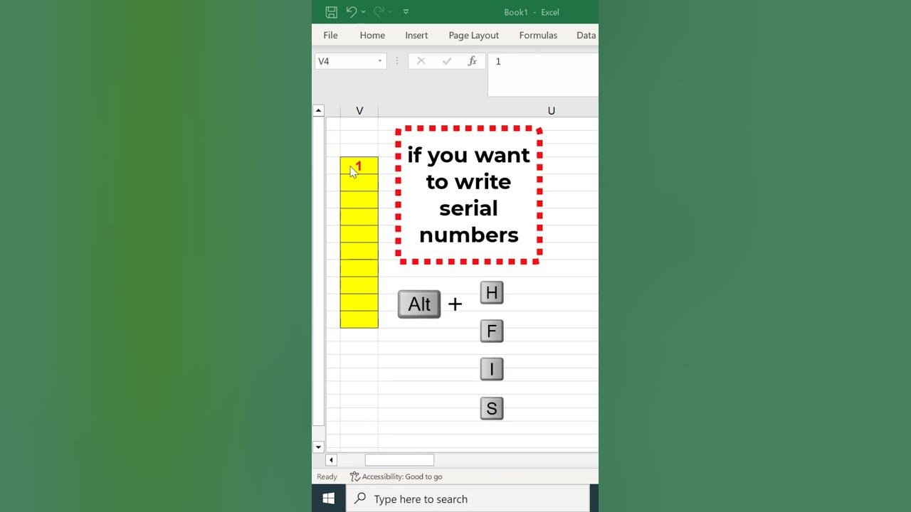 Great Excel Shortcut Serial Numbers Youtube
