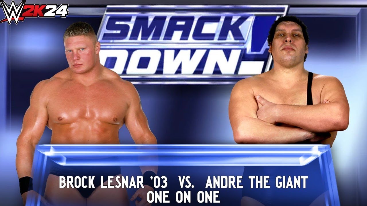 Full Match - Brock Lesnar '03 vs Andre The Giant: Smackdown | WWE 2k24 ...