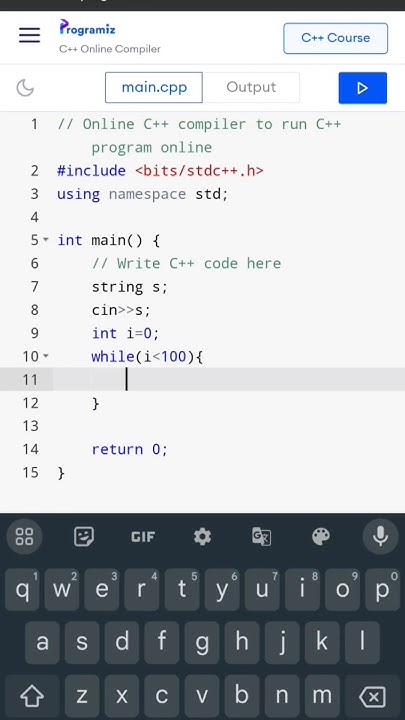 How to print your name 100 times on your mobile using C++ #coding #youtubeshorts #shorts #code ...
