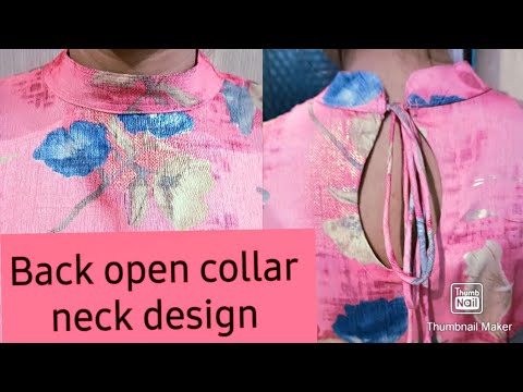 Back open collar neck cutting and stitching I #collarneckkurti # ...