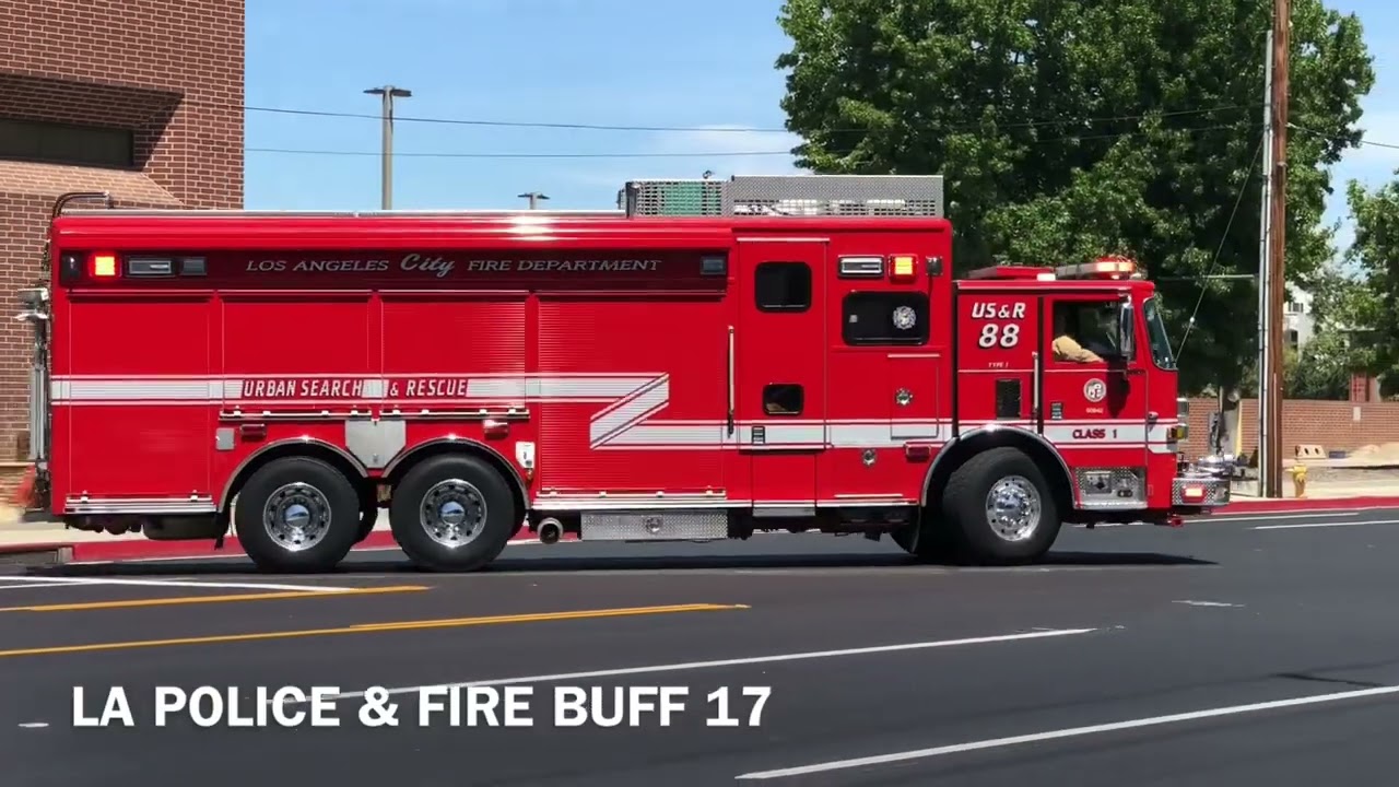 LAFD USAR 88 RESPONDING - YouTube