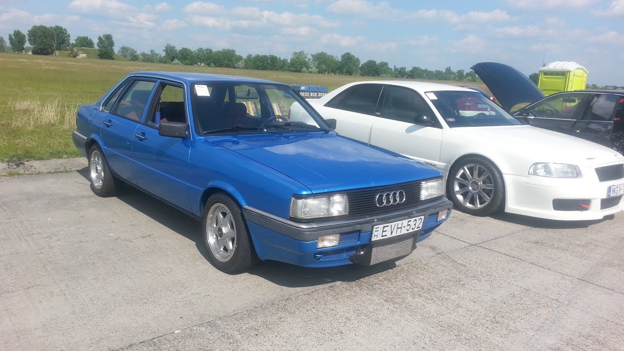 audi 80 turbo quattro 1/4 mile drag race - YouTube