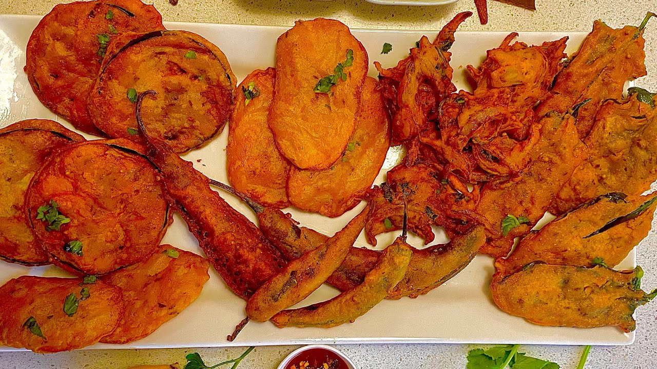 Pakora platter recipe (5 different Pakora recipes) - YouTube