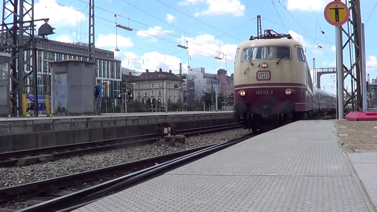 Locomotive class 103 of DB in Munich - YouTube