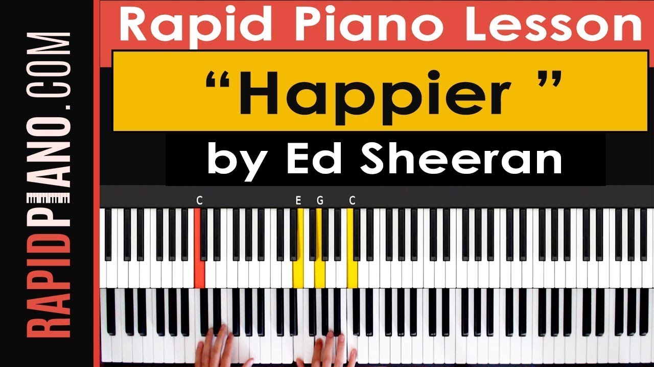 How To Play "Happier" by Ed Sheeran - Piano Tutorial & Lesson - (Part 1 ...