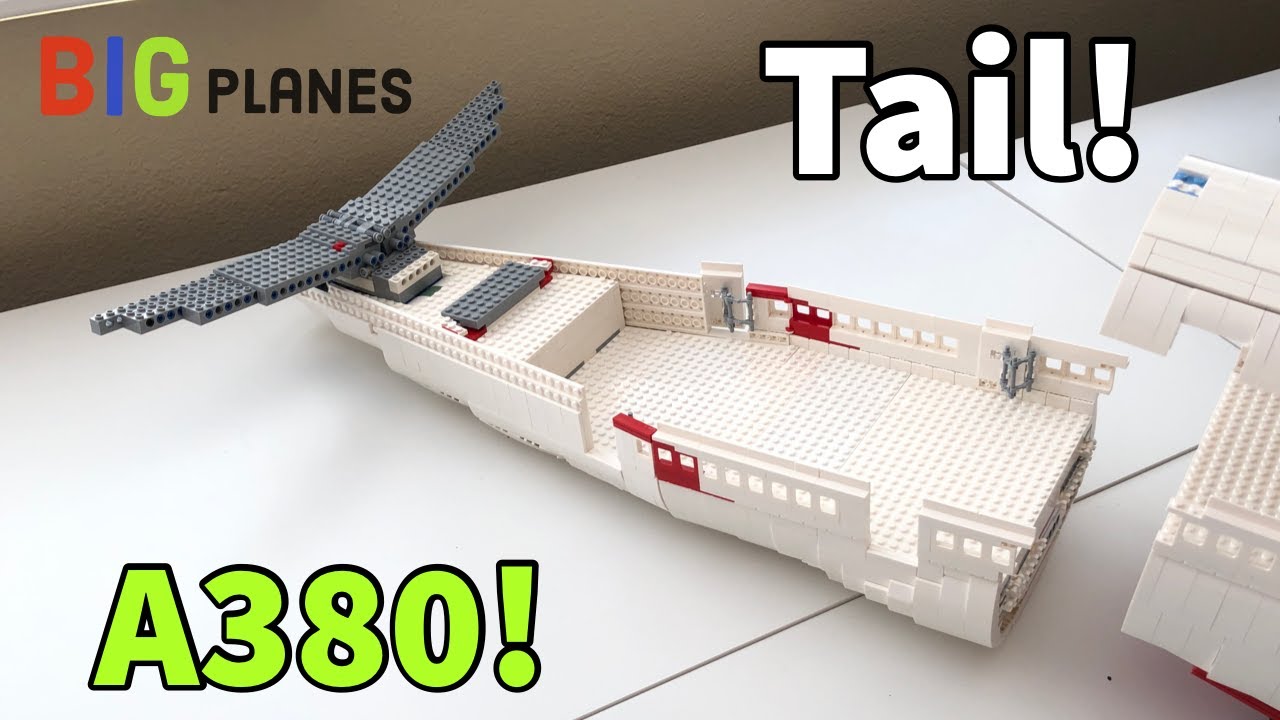 LEGO Emirates Airbus A380 More Tail Progress! - YouTube