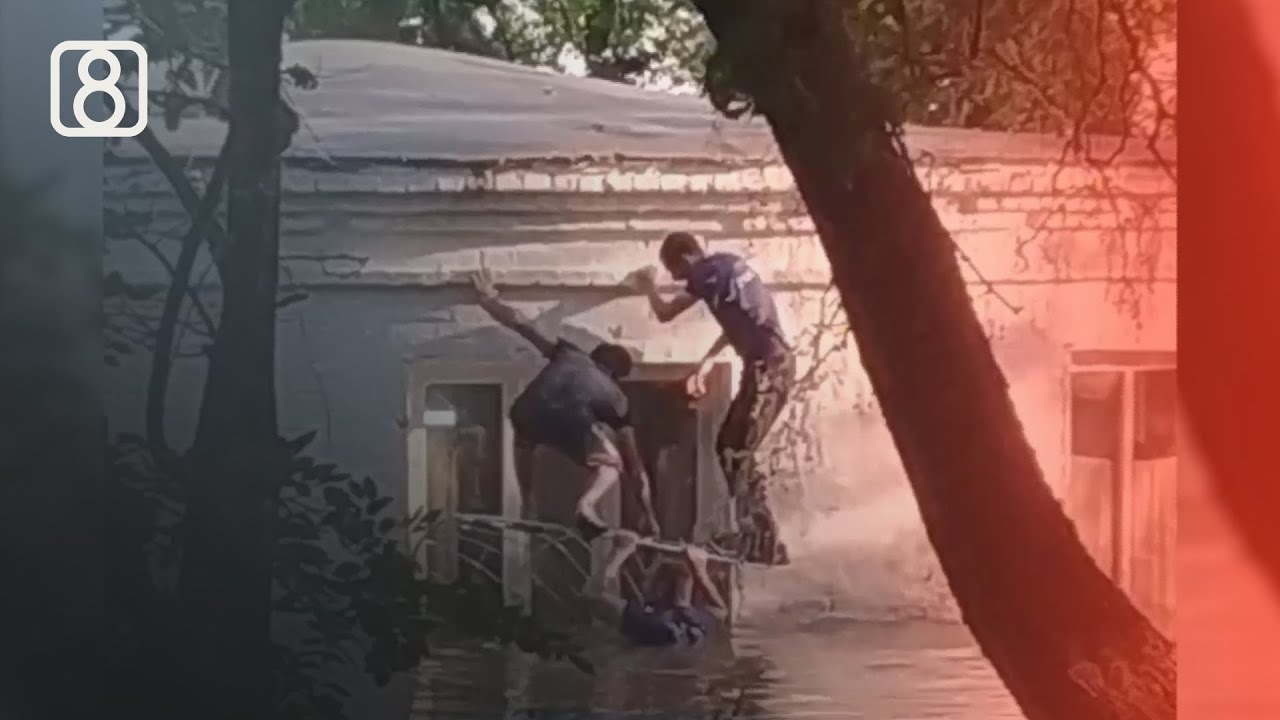 ჰესის აფეთქების მძიმე შედეგები ხერსონის ოლქში Youtube
