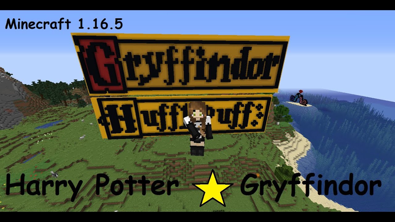 Minecraft Pixel Art del Logo de la casa de Gryffindor - YouTube