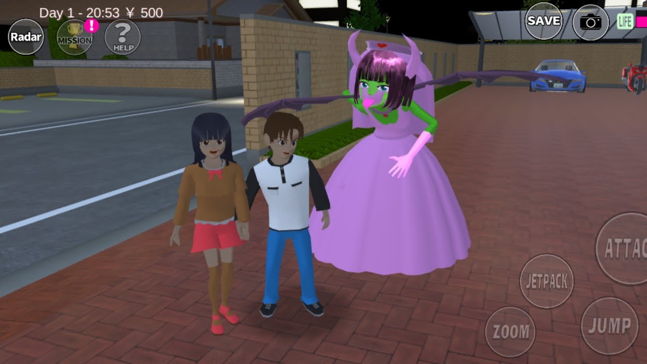 Sakura school simulator horror story live || short film story || - YouTube