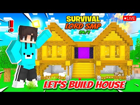 Minecraft SMP LIVE with Friends! 🏰 public smp Day 3 | let's build house ...