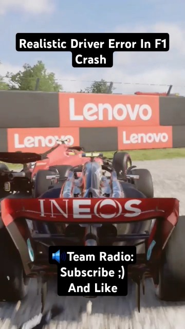 Realistic Driver Error Crash In F1 24 #f1 #automobile #crash #shorts # ...