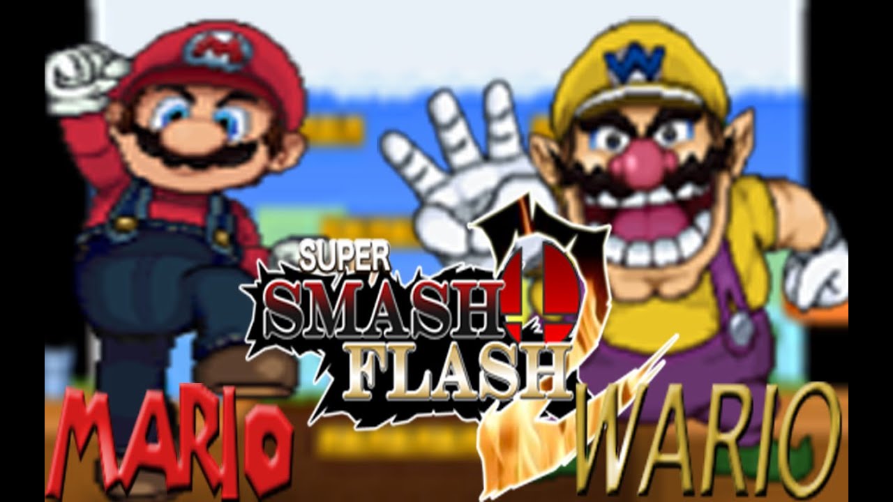 Super Smash Flash 2 v0.9 - Mario Vs Wario! - YouTube