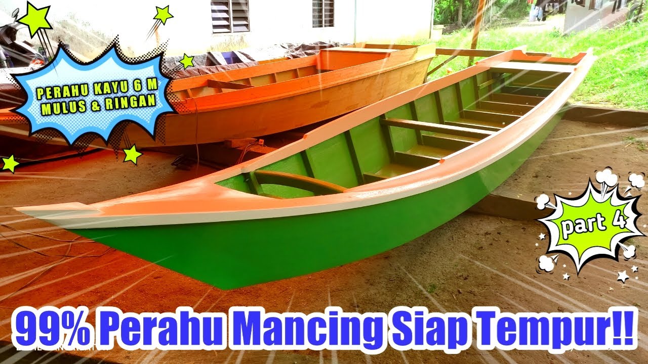 Siap Tempur‼️ Rilis Perahu Mancing Full Kayu Papan | #woodenboatmaking ...