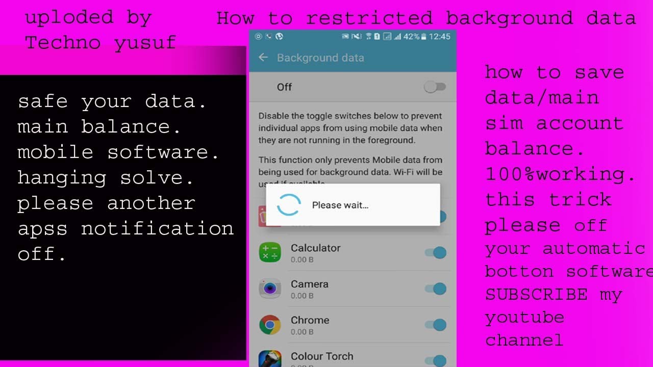 how to restricted background data by Techno yusuf - YouTube